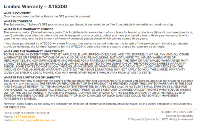 GoldStar Install Guides - Spireon.com