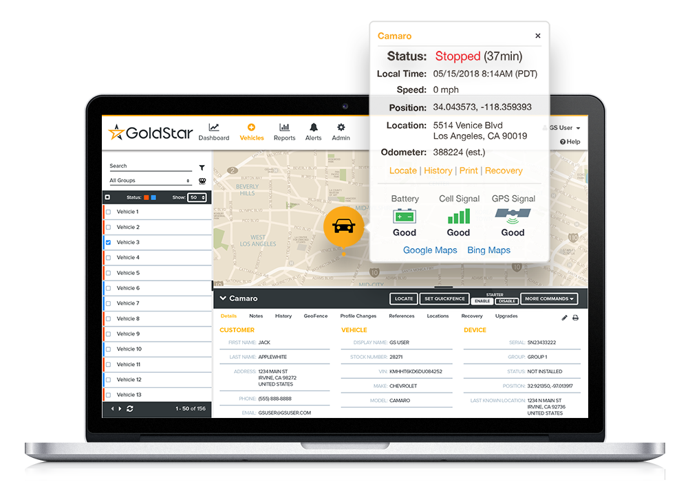 GoldStar GPS Vehicle Tracking - Spireon