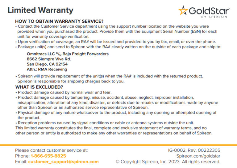 GoldStar Install Guides - Spireon.com